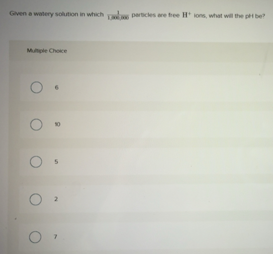 Solved: Given a watery solution in which 1/1,000,000 particles are free ...