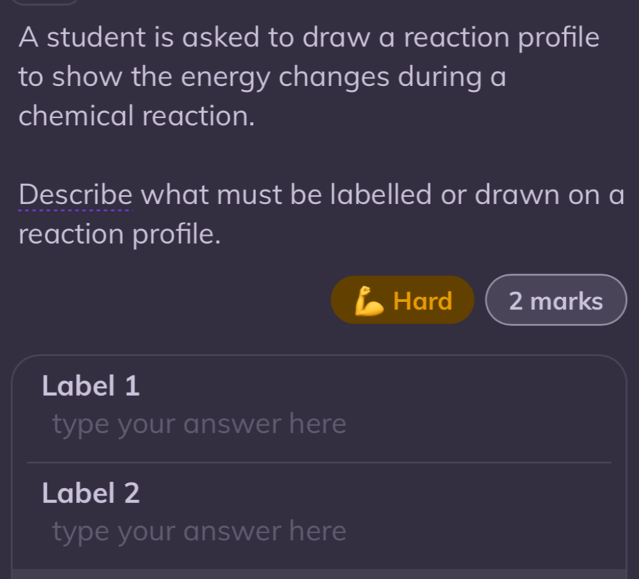 Solved: A student is asked to draw a reaction profile to show the ...