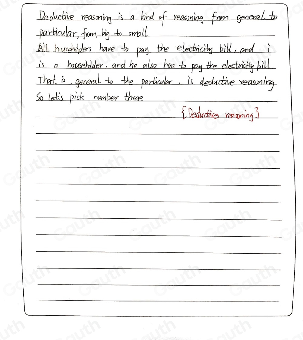 Solved: Which of the following is an example of deductive reasoning ...