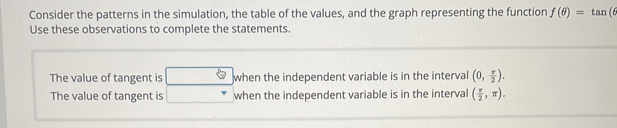 Solved: Consider the patterns in the simulation, the table of the ...