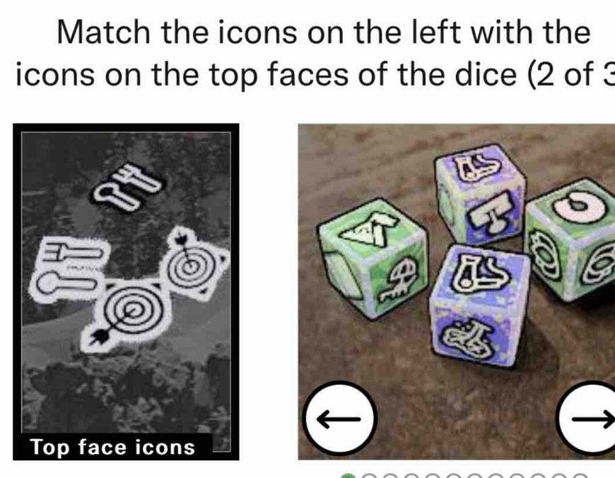 Solved: Match the icons on the left with the icons on the top faces of the dice (2 of 3 [Statistics]