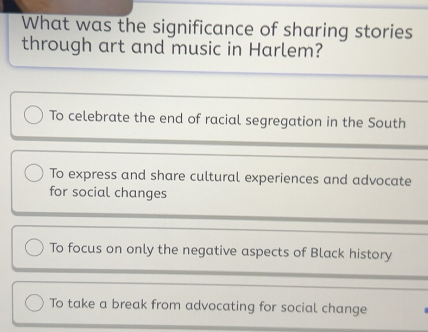 Solved: What was the significance of sharing stories through art and ...