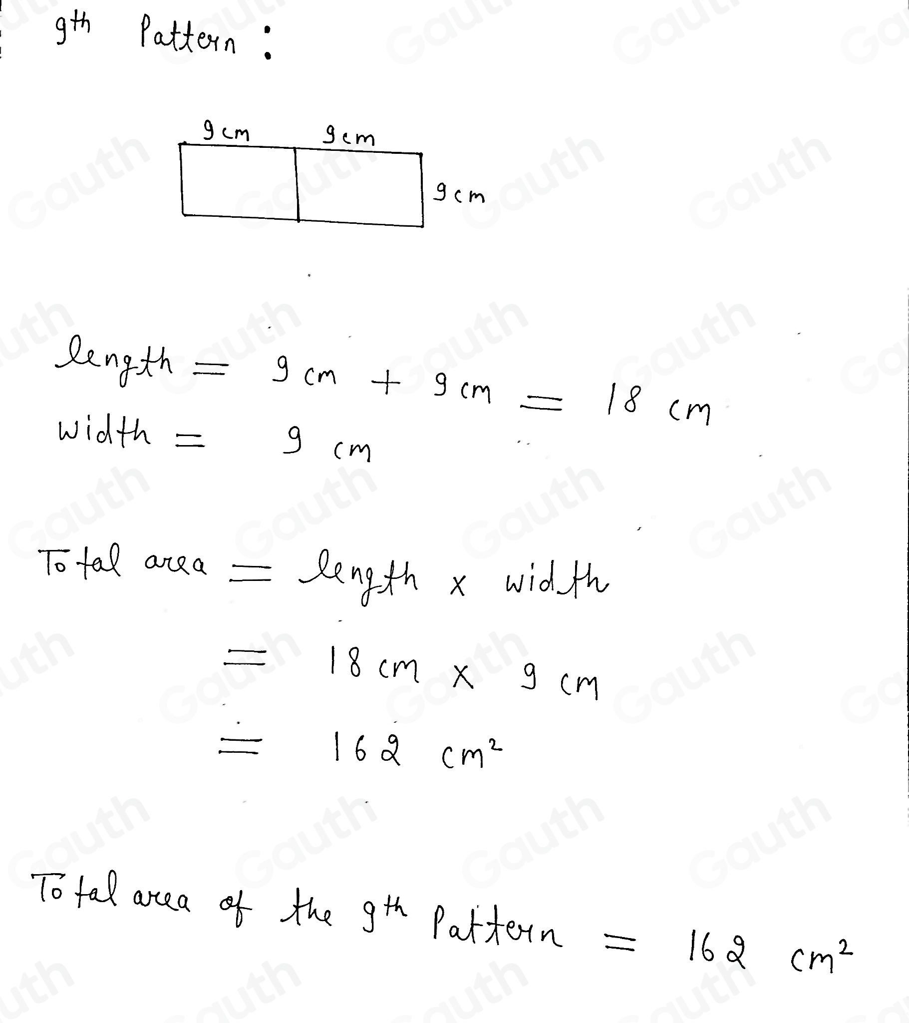Solved: The n^(th) pattern in a sequence is made by placing two squares ...