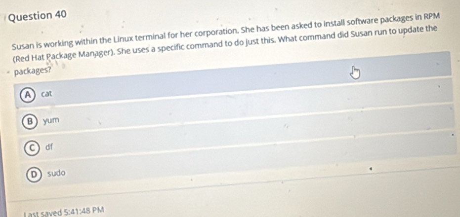 Solved: Susan is working within the Linux terminal for her corporation ...