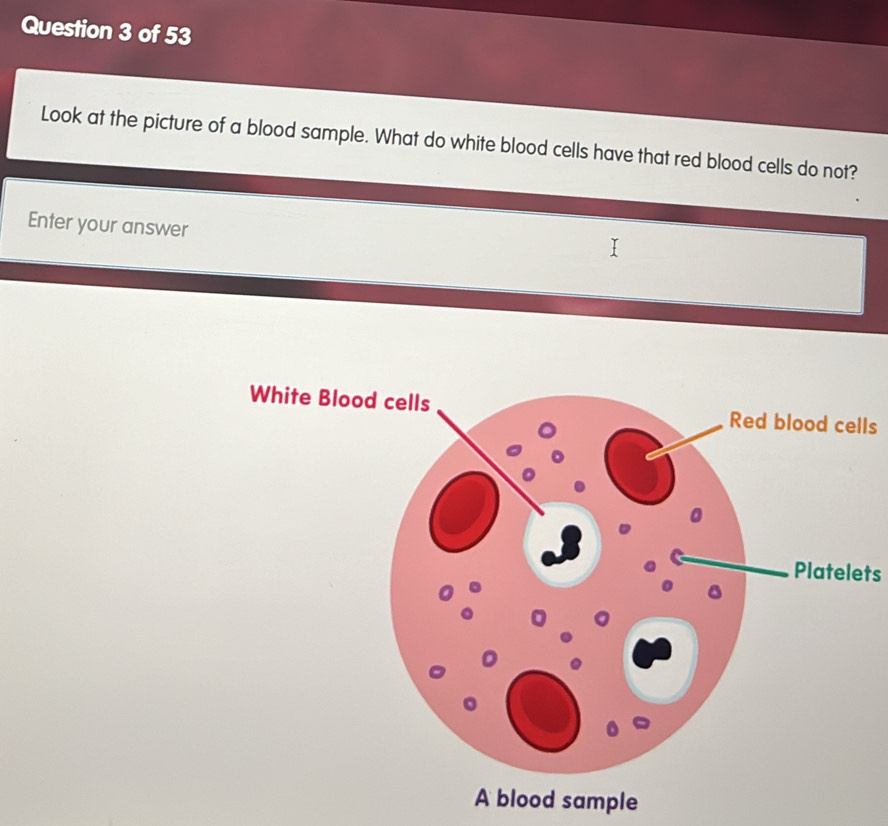 Solved: Look at the picture of a blood sample. What do white blood ...
