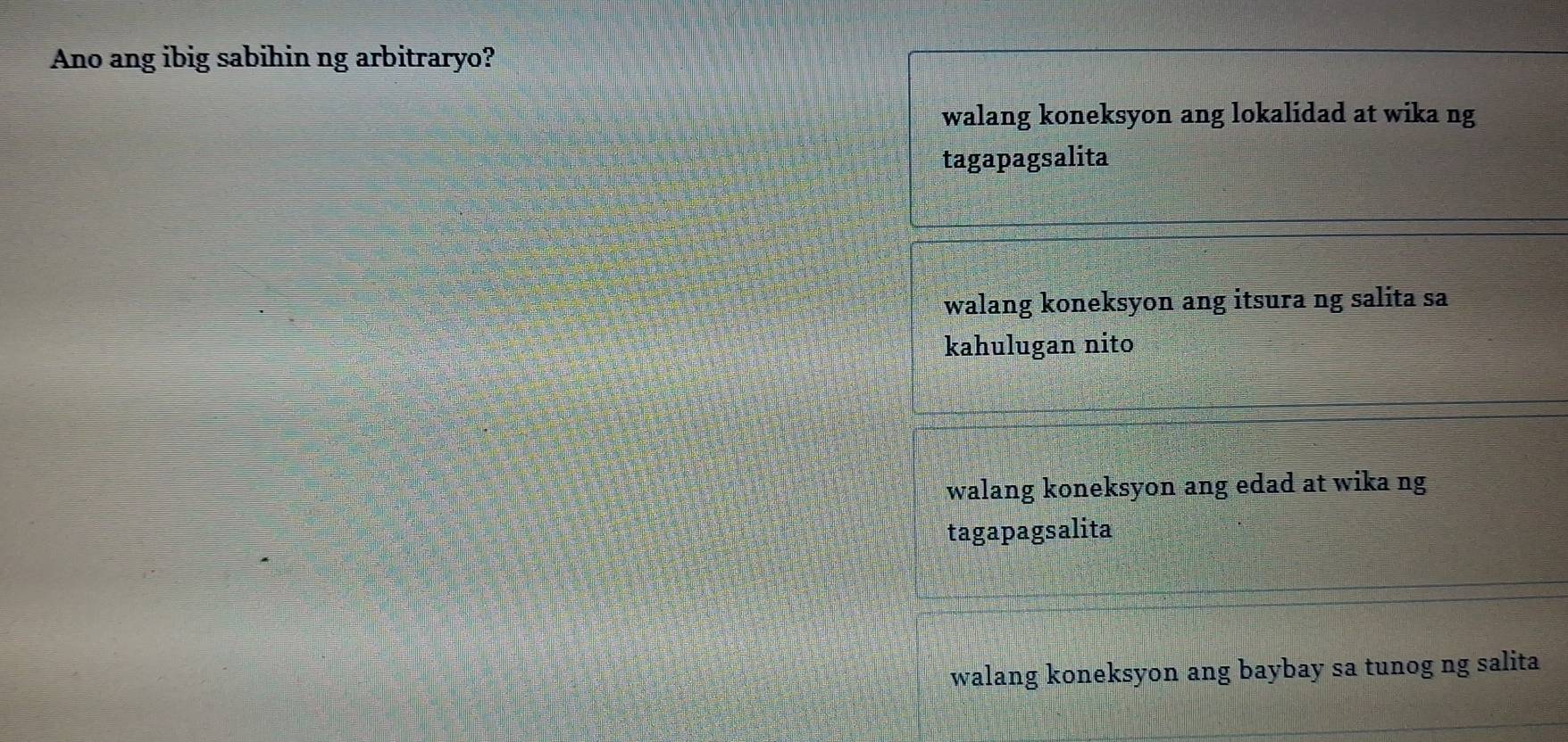 Solved: Ano ang ibig sabihin ng arbitraryo? walang koneksyon ang ...