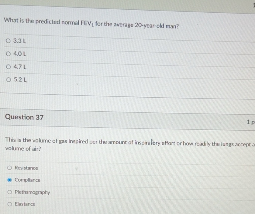 Solved: What is the predicted normal FEV_1 for the average 20-year-old ...