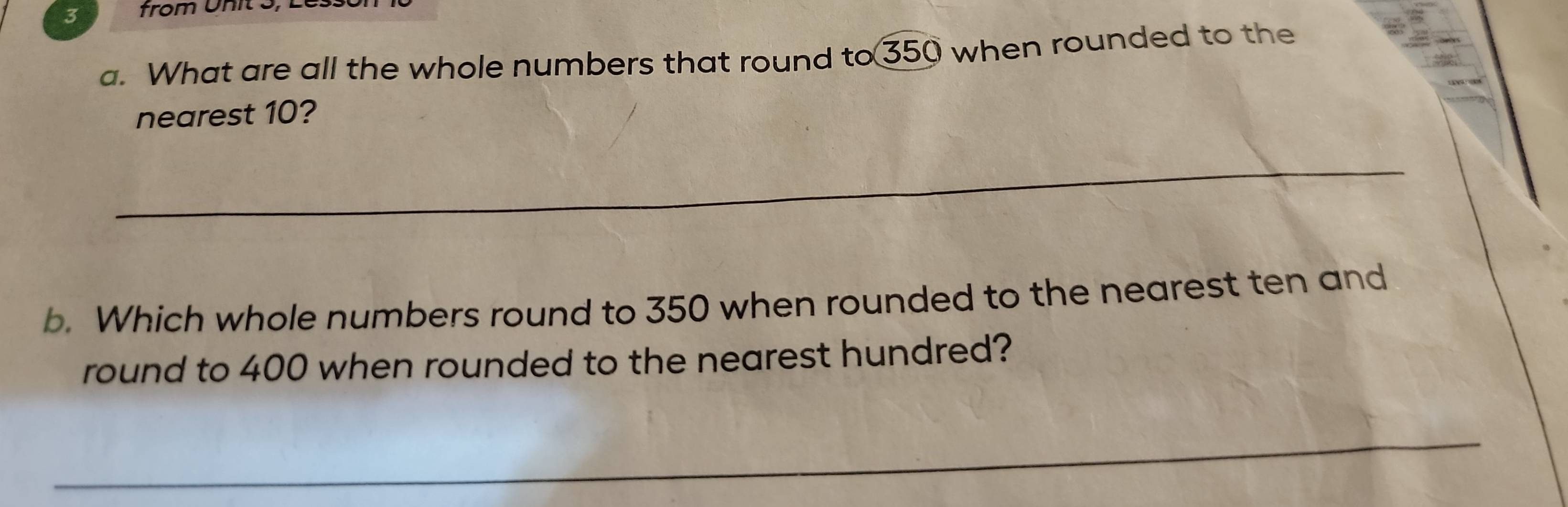Solved: What are all the whole numbers that round to 350 when rounded ...
