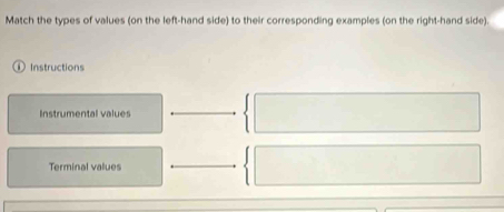 Solved: Match the types of values (on the left-hand side) to their ...