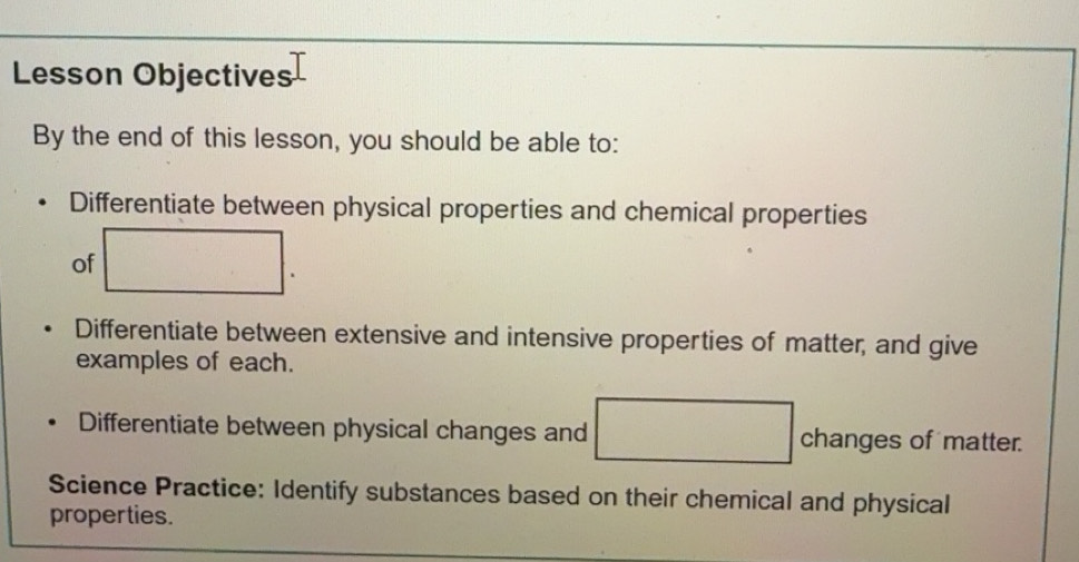 Solved: Lesson Objectives By the end of this lesson, you should be able ...