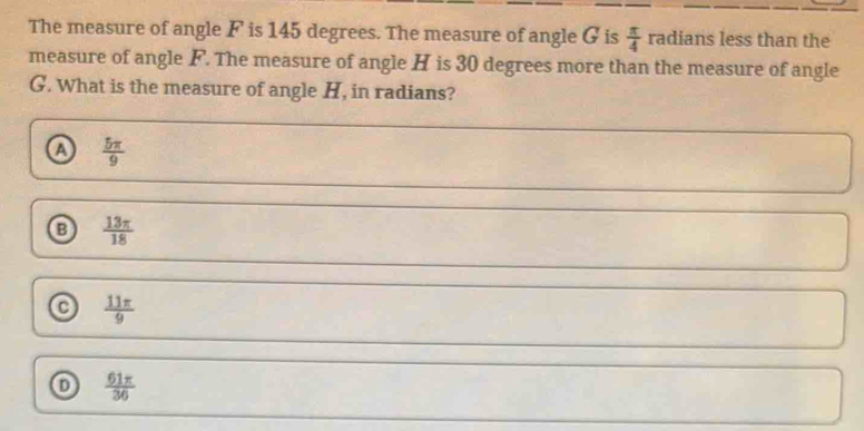 Solved: The measure of angle F is 145 degrees. The measure of angle G ...