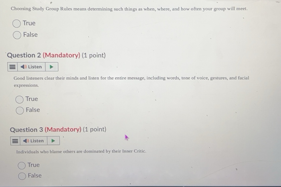Solved: Choosing Study Group Rules means determining such things as ...