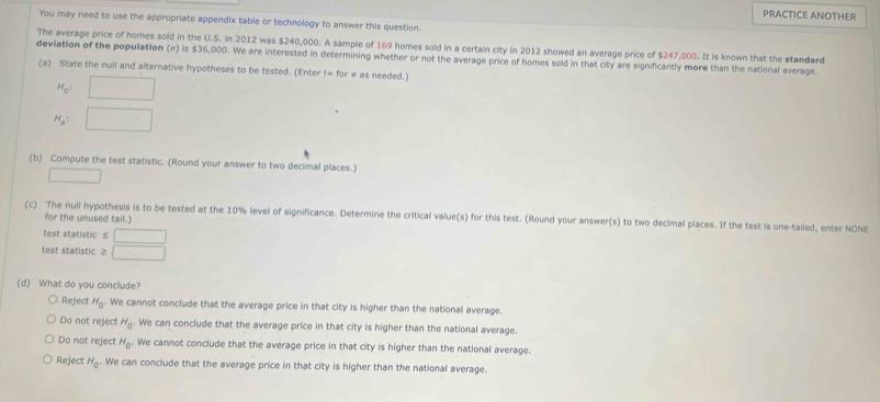 Solved: PRACTICE ANOTHER You may need to use the appropriate appendix ...