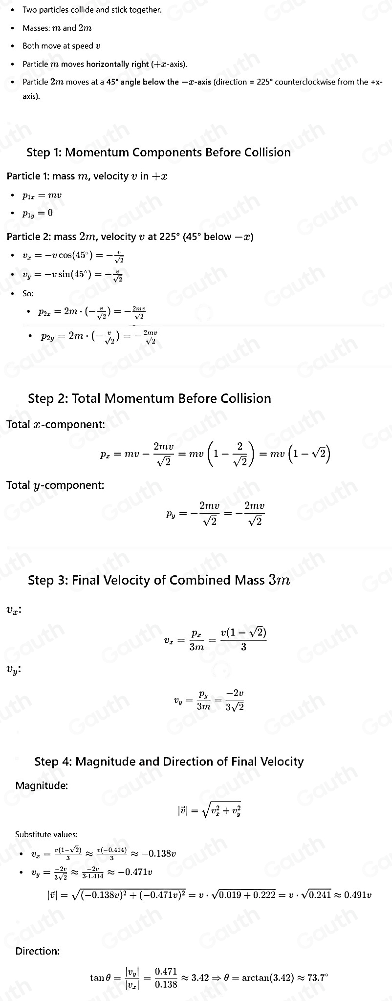 Solved: (3) Two particles having masses m and 2m are moving at the same ...