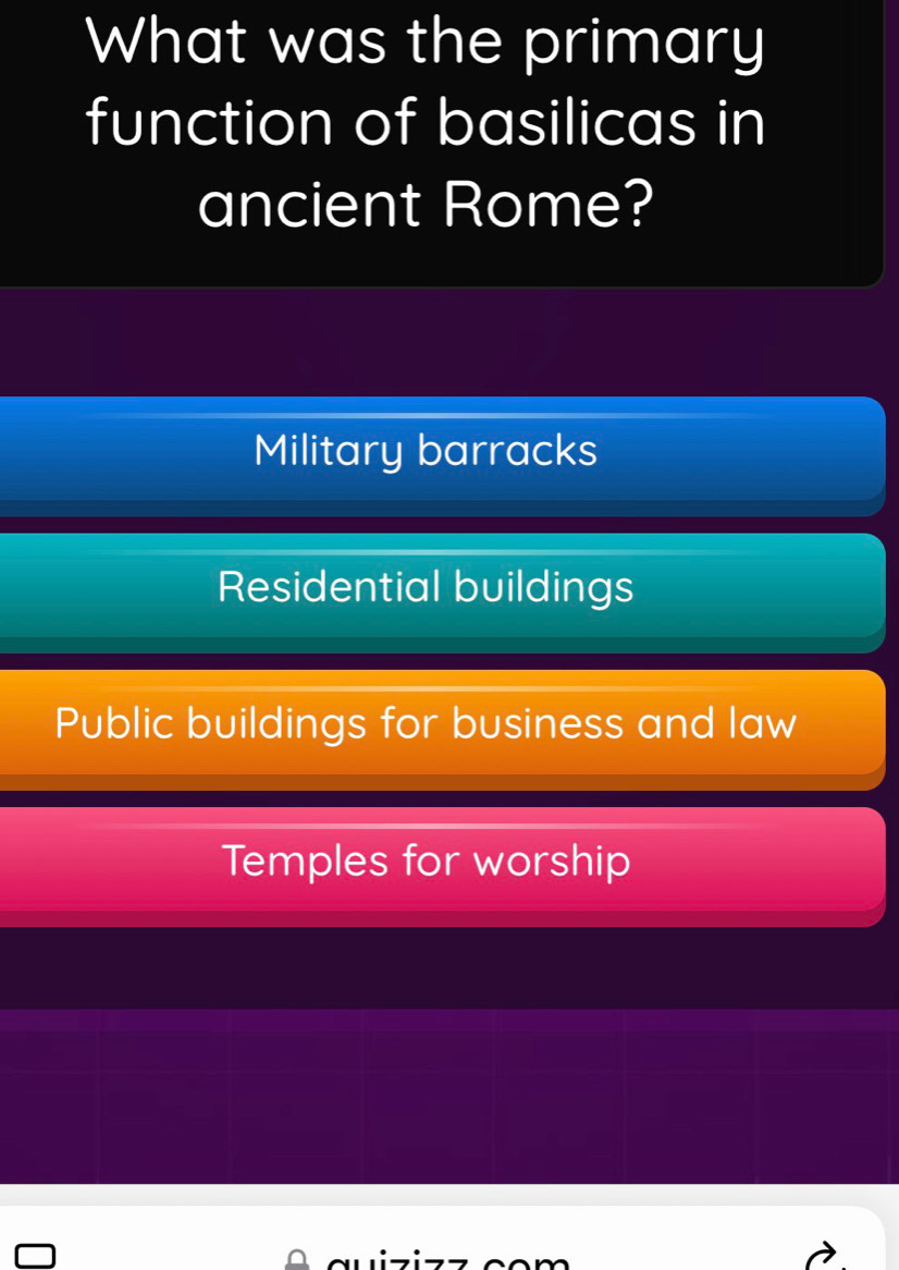 Solved: What was the primary function of basilicas in ancient Rome ...