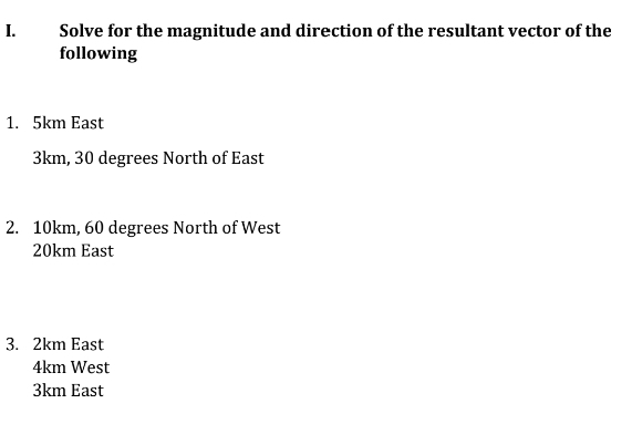 Solved: Solve for the magnitude and direction of the resultant vector ...