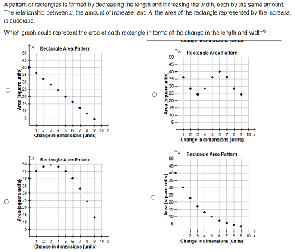 Solved: A pattern of rectangles is formed by decreasing the length and ...