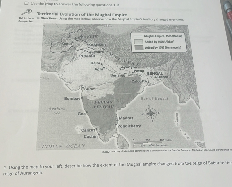 Solved: Use the Map to answer the following questions 1-3 Territorial ...
