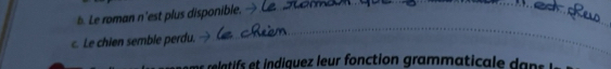 Résolu :Le roman n'est plus disponible._ _ c. Le chien semble perdu ...