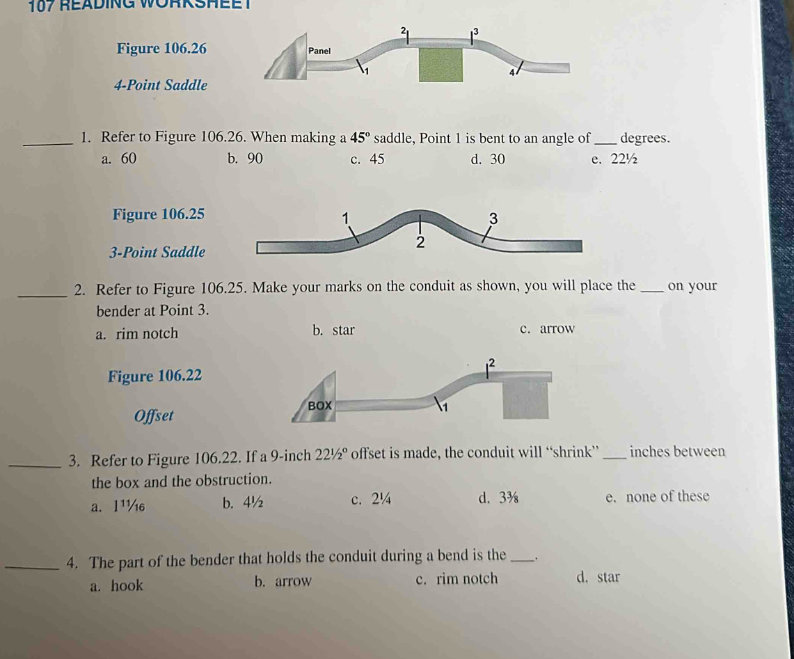 Solved: 107 READING WORKSHEET 21 |^3 Figure 106.26 Panel Al 4-Point ...