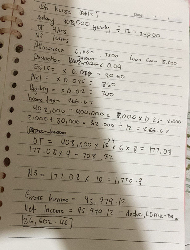 Solved: do Norsc (poblic ) salary 408, 000 yearly / 12=34,000 or yhrs ...