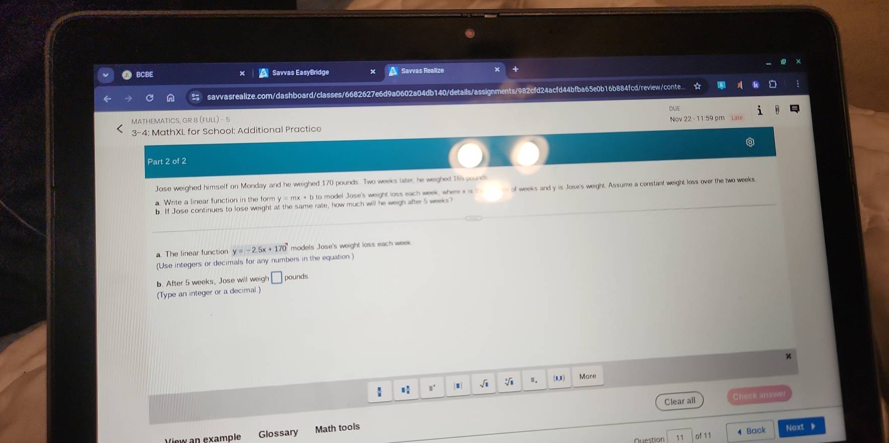 Solved: BCBE Savvas EasyBridge x Savvas Realize + savvasrealize.com ...