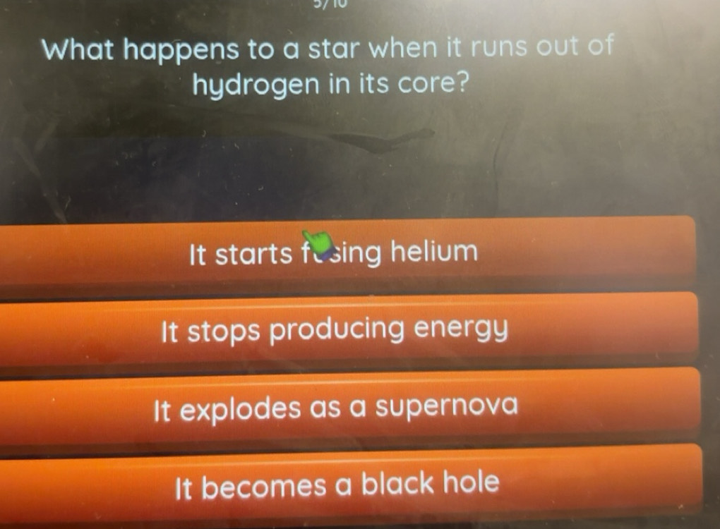 Solved: What happens to a star when it runs out of hydrogen in its core ...