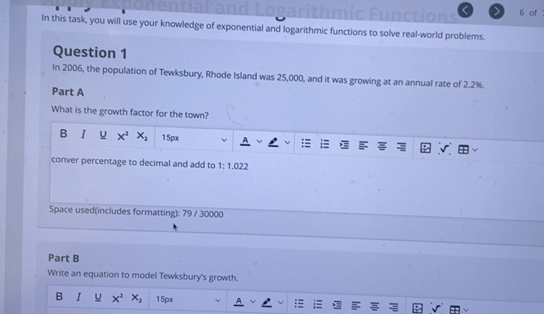 Solved: of In this task, you will use your knowledge of exponential and ...