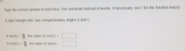 Solved: Type the correct answer in each box. Use numerals instead of ...