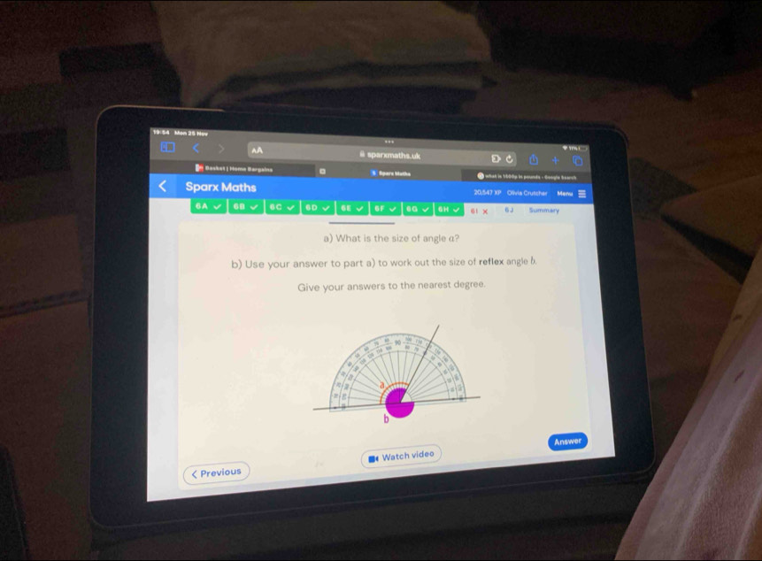 Solved: '19:54 Mom 25 Hov '' * 14 1 AA @ sparxmaths.uk Basket | Home ...