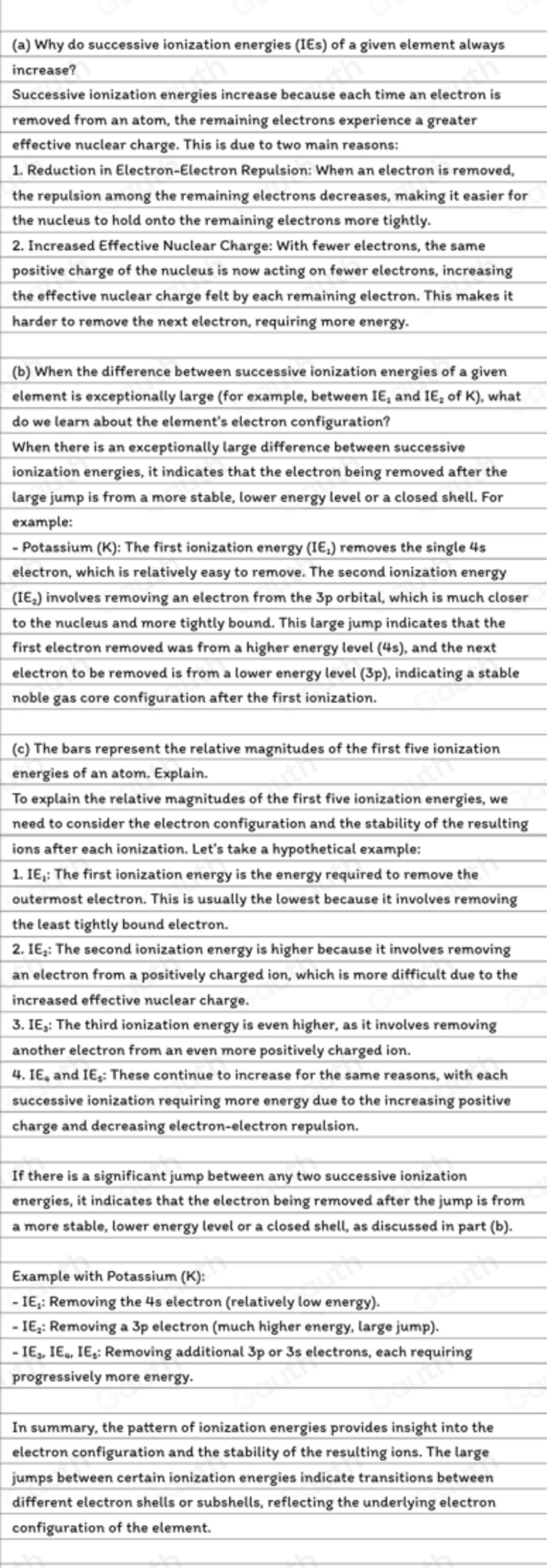 Solved: 8.46 (a) Why do successive IEs of a given element always ...