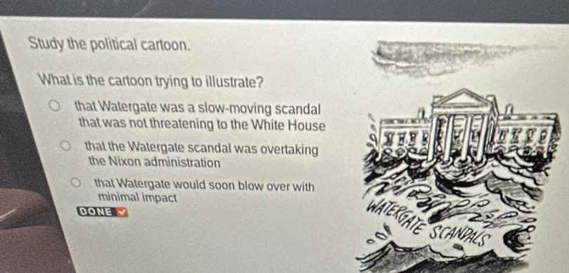 Solved: Study the political cartoon. What is the cartoon trying to ...