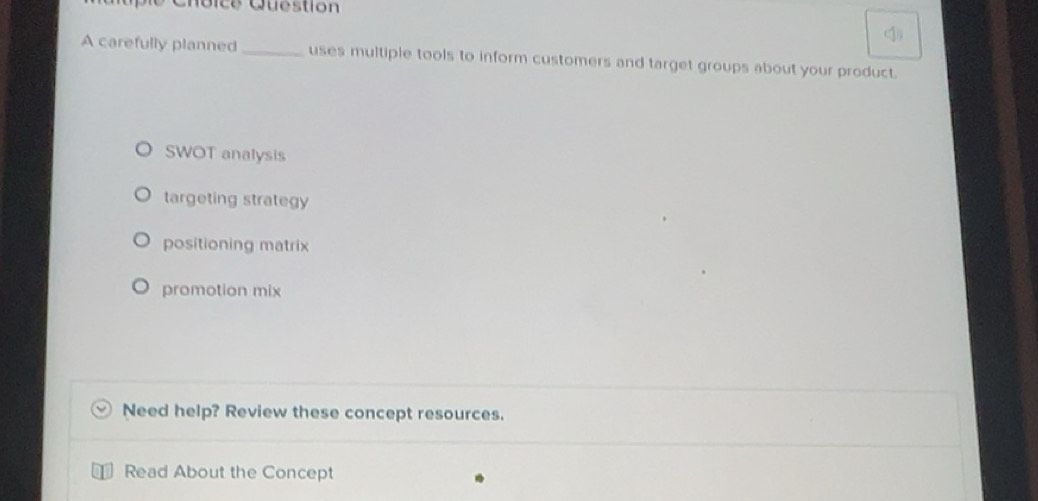 Solved: le Chbice Question A carefully planned _uses multiple tools to ...