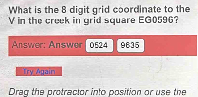 Solved: What is the 8 digit grid coordinate to the V in the creek in ...