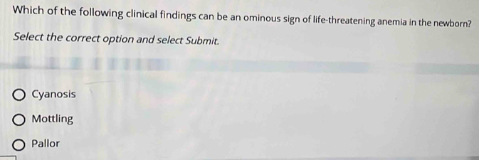 Solved: Which of the following clinical findings can be an ominous sign ...