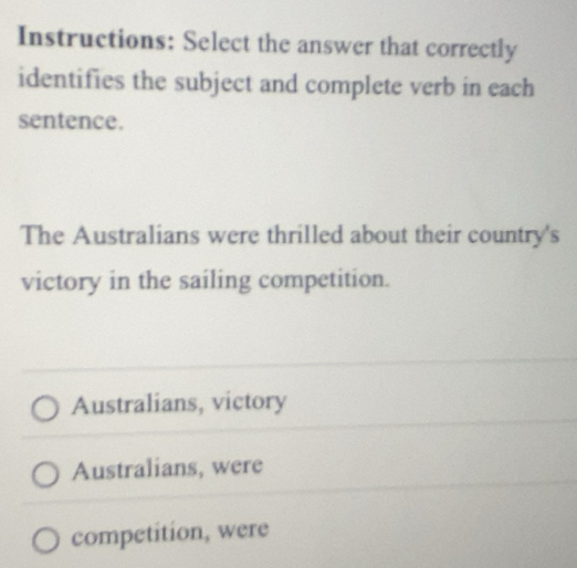 Solved: Instructions: Select the answer that correctly identifies the ...