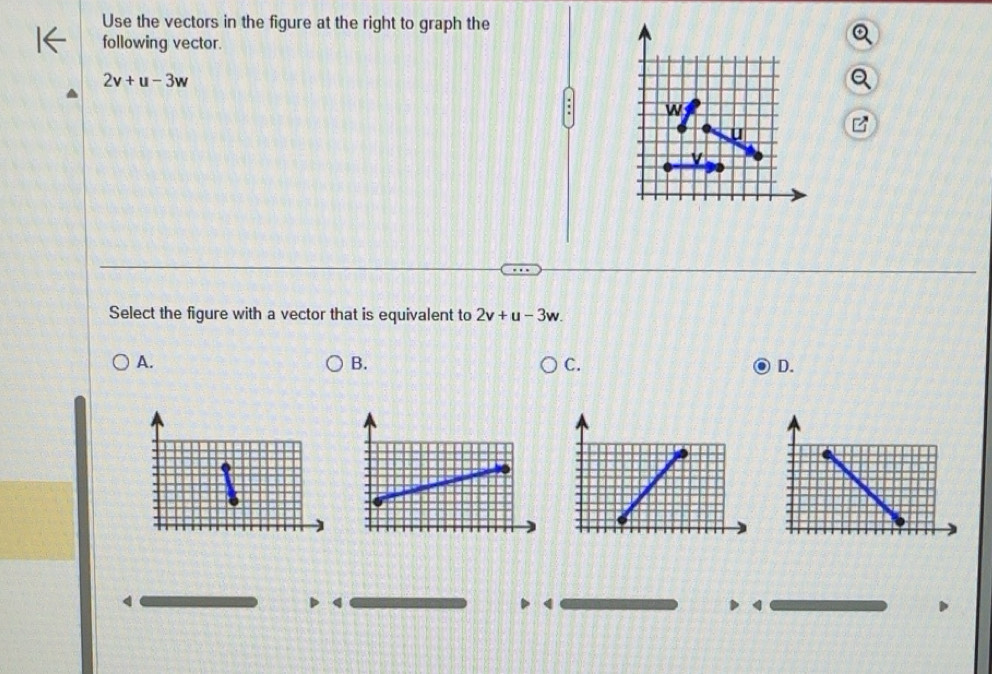 Solved: Use the vectors in the figure at the right to graph the ...