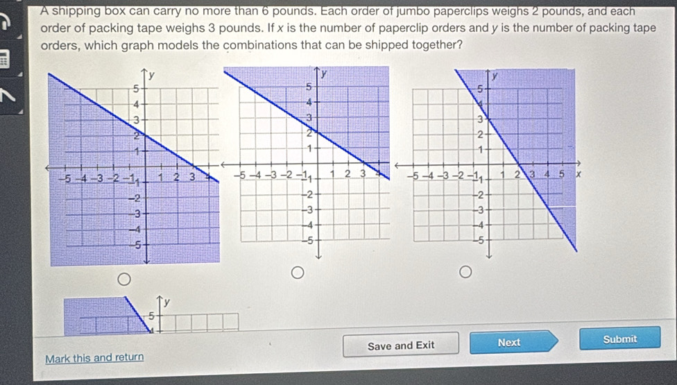 Solved: A shipping box can carry no more than 6 pounds. Each order of ...