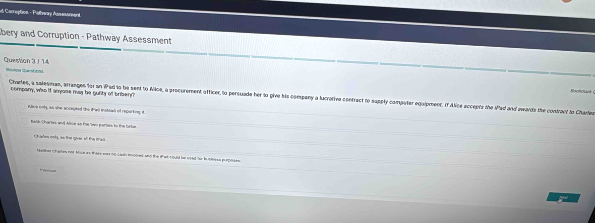 Solved: Corruption - Pathway Assessment abery and Corruption - Pathway ...