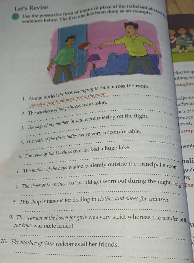 Solved: Let’s Revise Use thessessive form of nouns in place of the ...