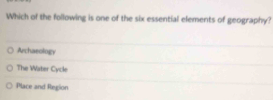 Solved: Which of the following is one of the six essential elements of ...
