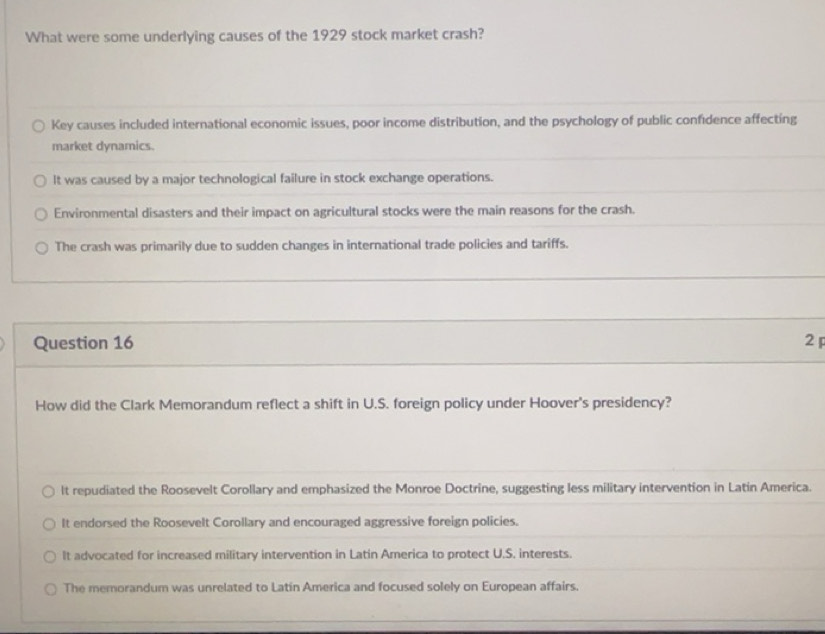 Solved: What were some underlying causes of the 1929 stock market crash ...
