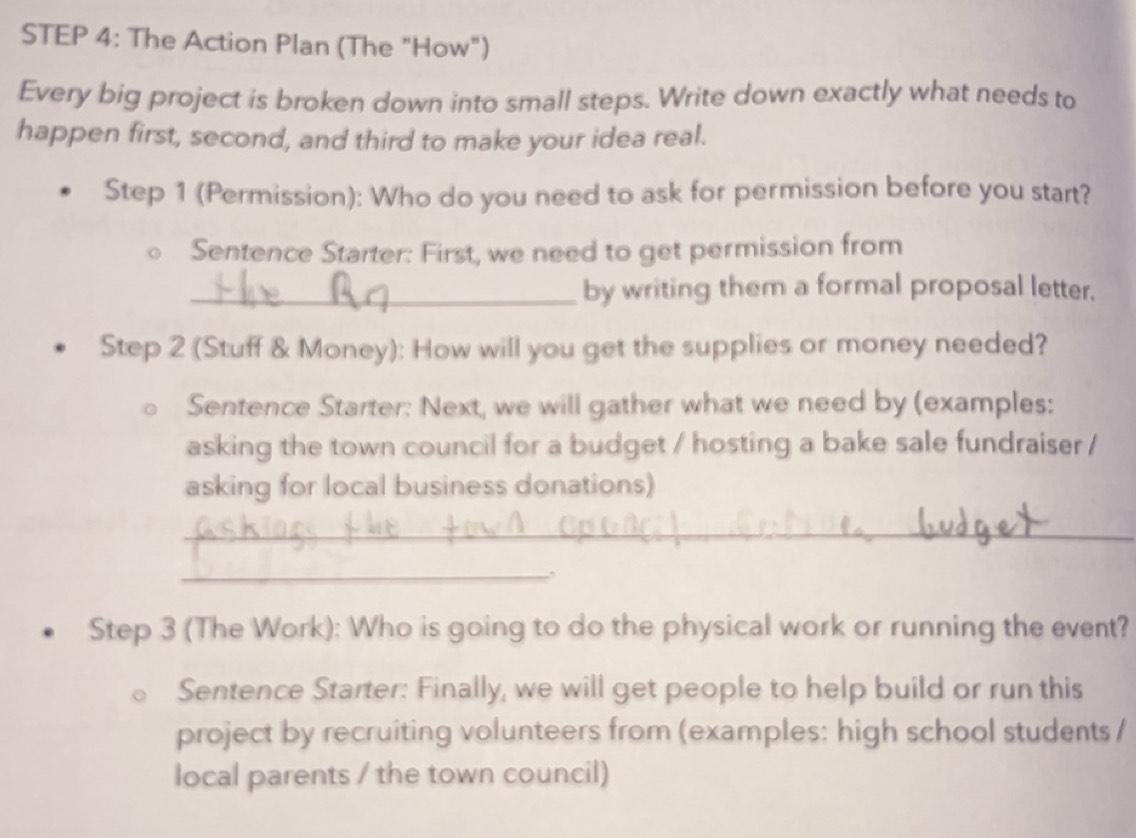 Solved: The Action Plan (The "How") Every big project is broken down ...