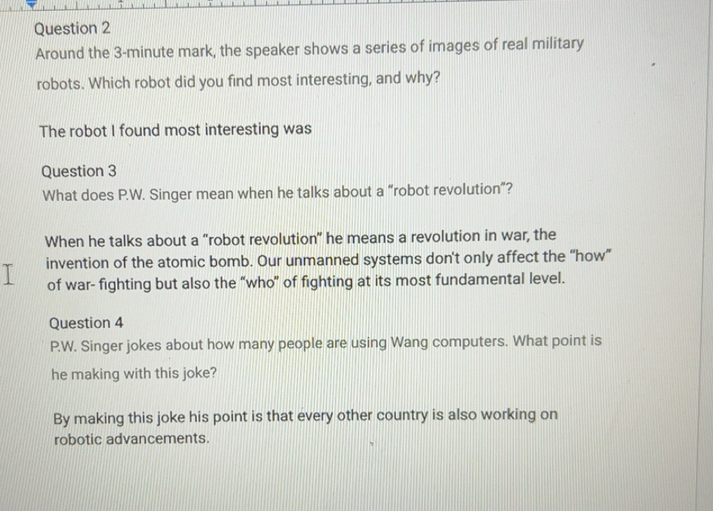 Solved: Around the 3-minute mark, the speaker shows a series of images ...