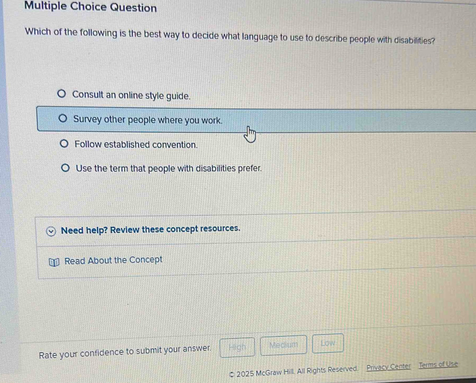 Solved: Question Which of the following is the best way to decide what ...