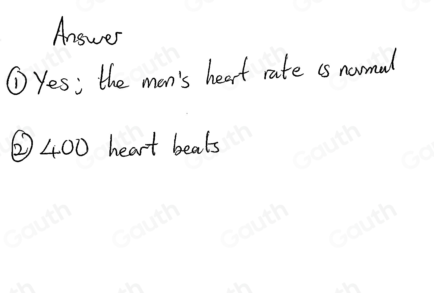 Solved: A man checked his heart rate. It was 255 beats every 3 minutes ...