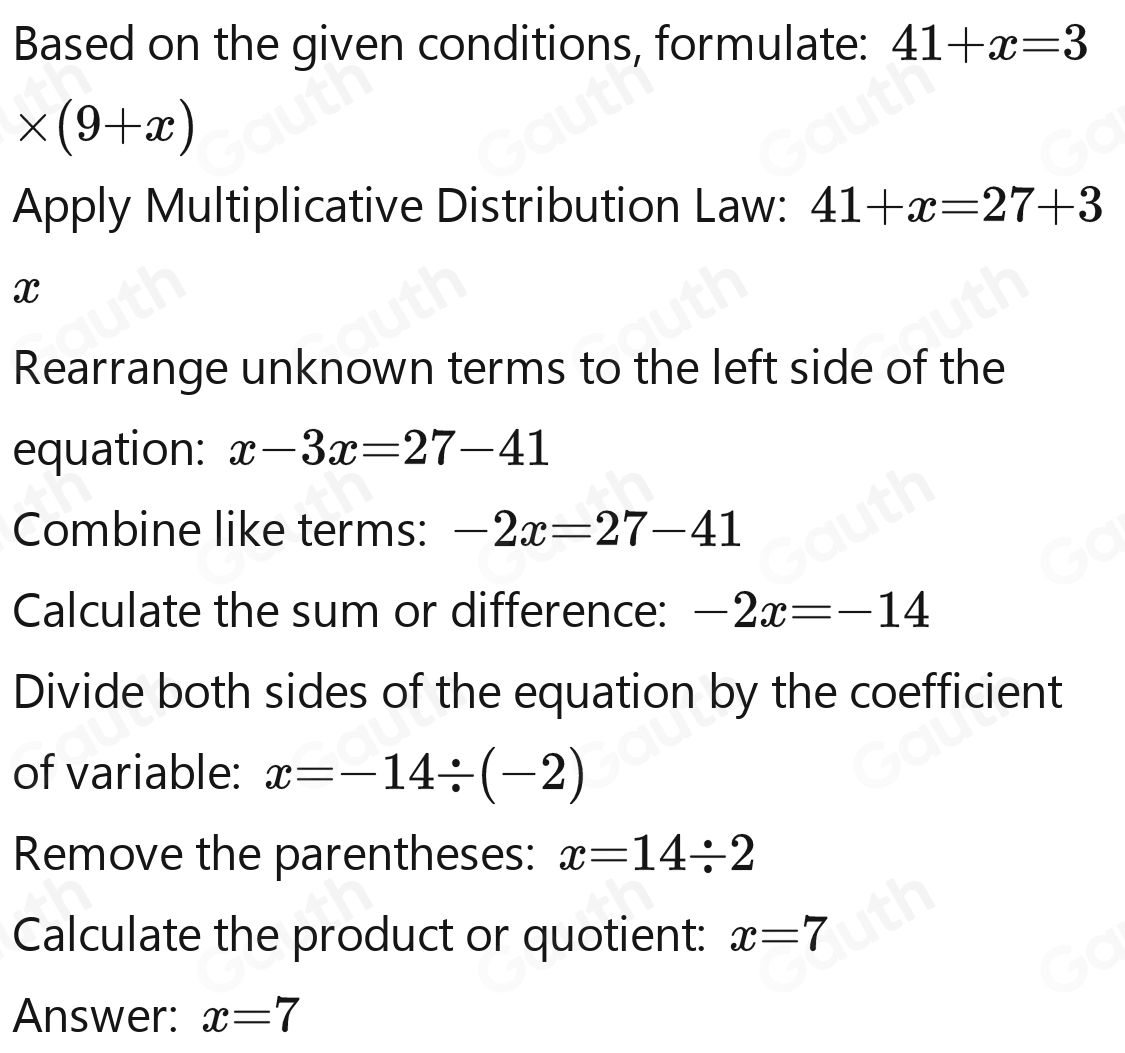 Solved: Christine is 41 years old and her daughter is 9. In how many ...