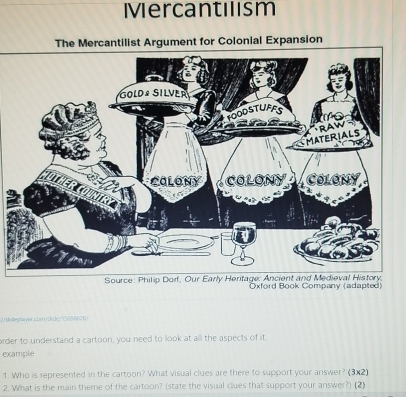 Solved: Mercantilism The Mercantilist Argument for Colonial Expansion ...