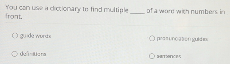 Solved: You can use a dictionary to find multiple _of a word with ...