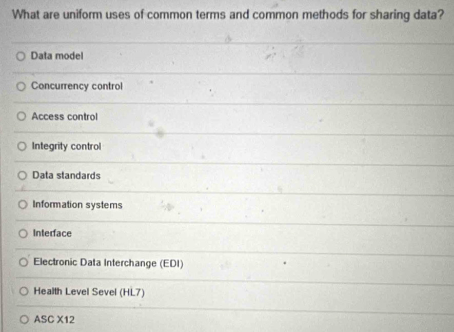 Solved: What are uniform uses of common terms and common methods for ...
